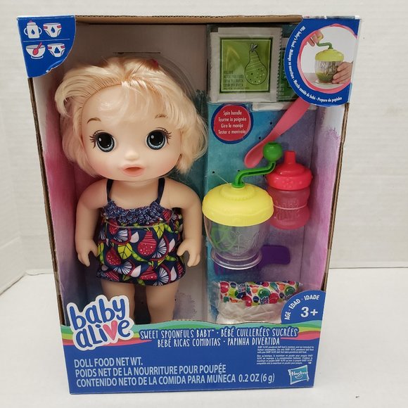 Hasbro | Toys | New Baby Alive Sweet Spoonfuls Food Diaper Change Pees ...